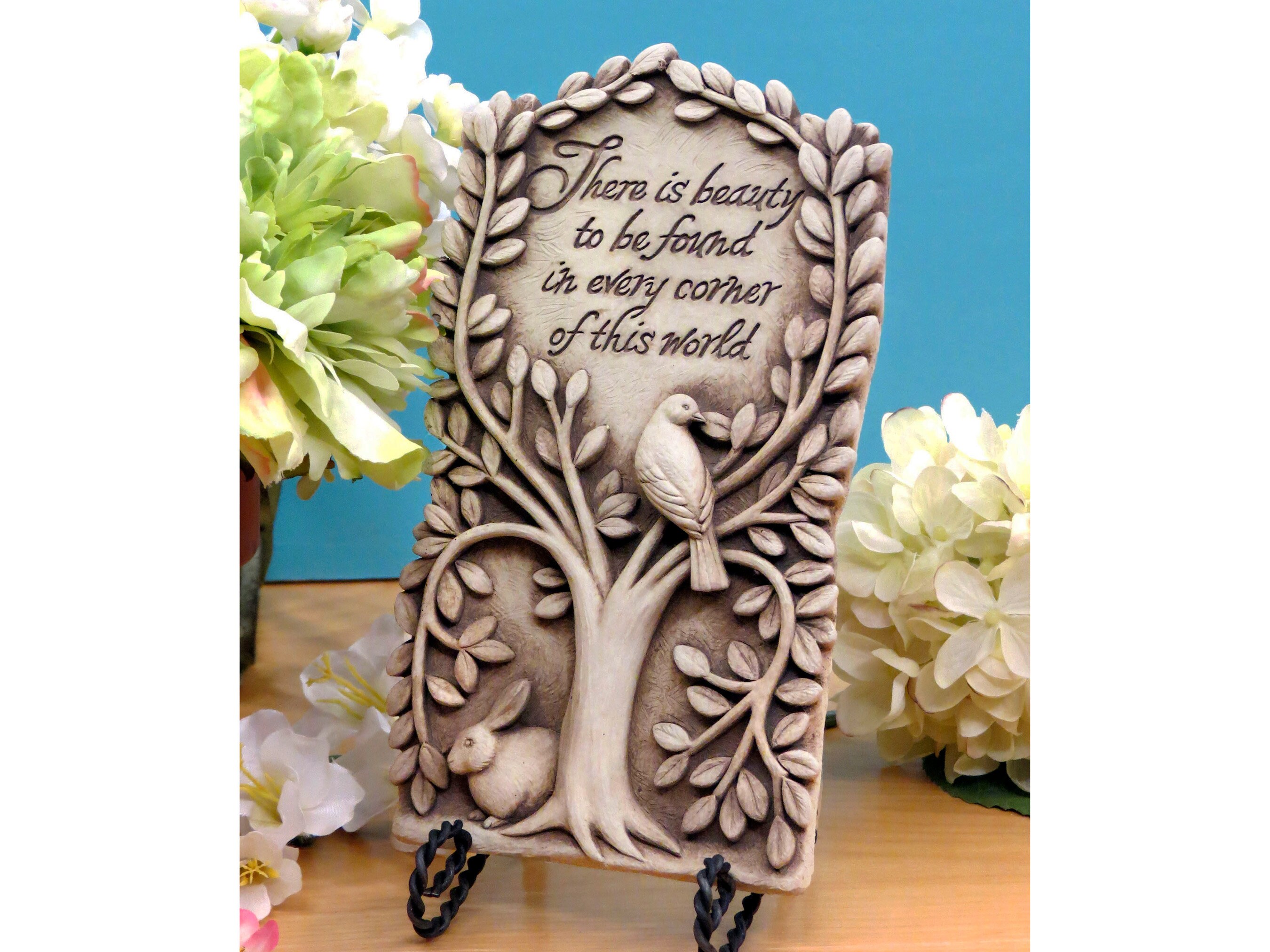 Nature Plaque for Home & Garden Nature Scene With Bird and - Etsy