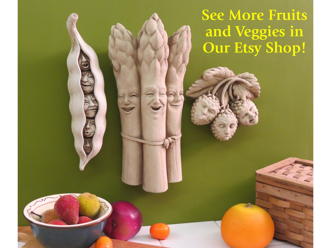 Cherries Art Decor, Cherry Stone Sculpture, Cherries With Faces ...