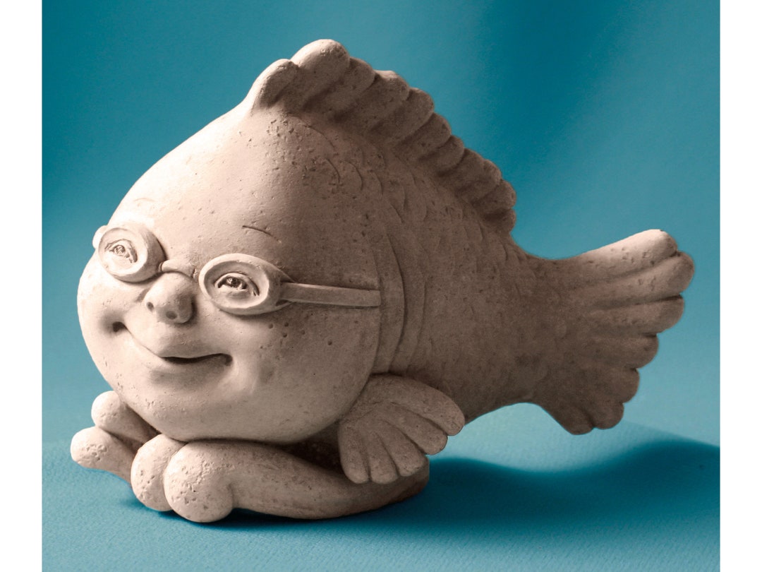Cute Fish Stone Sculpture, Guppy Fish, Baby Fish Art Figurine, Fish ...