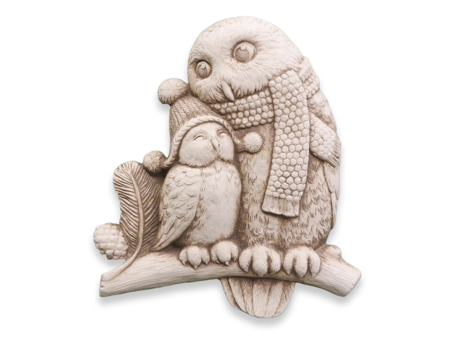 Snowy Owls Sculpture Owl Art Plaque for Home or Garden - Etsy
