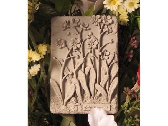 Forget-me-not Plaque Stone Sculpture of Forget-me-not - Etsy