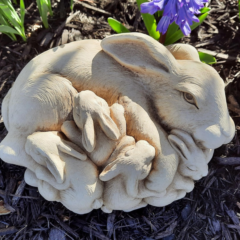 Rabbit Garden Statue - Etsy
