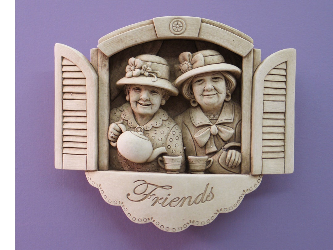 Friends Plaque for Home and Garden, Friends Wall Decor Stone Scupture ...