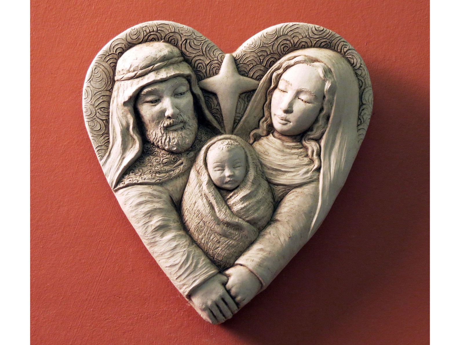 Holy Family Nativity Plaque for Home & Garden, Holy Family Nativity ...