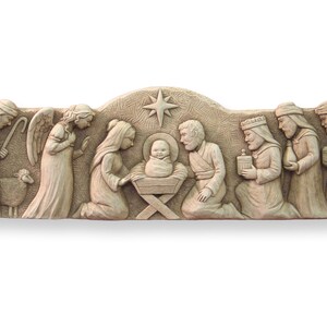 Christmas Nativity Sculpture for Home & Garden, Stone Nativity Manger ...