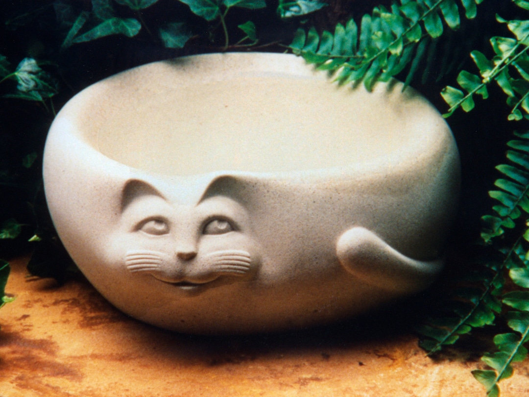 Cat Birdbath for Home & Garden, Cat Birdbath Stone Sculpture, Cat ...