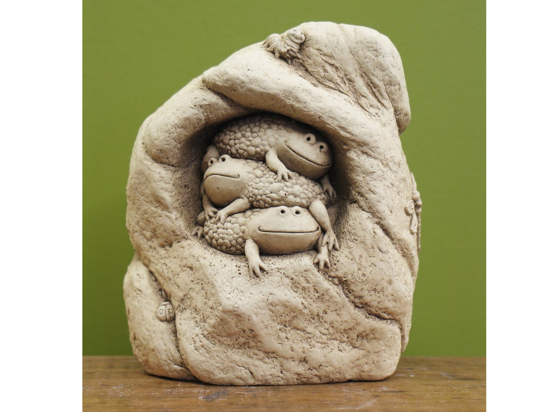 Toad Sculpture Stone, Toad House, Toad and Frog Art, Cute Toad Art ...