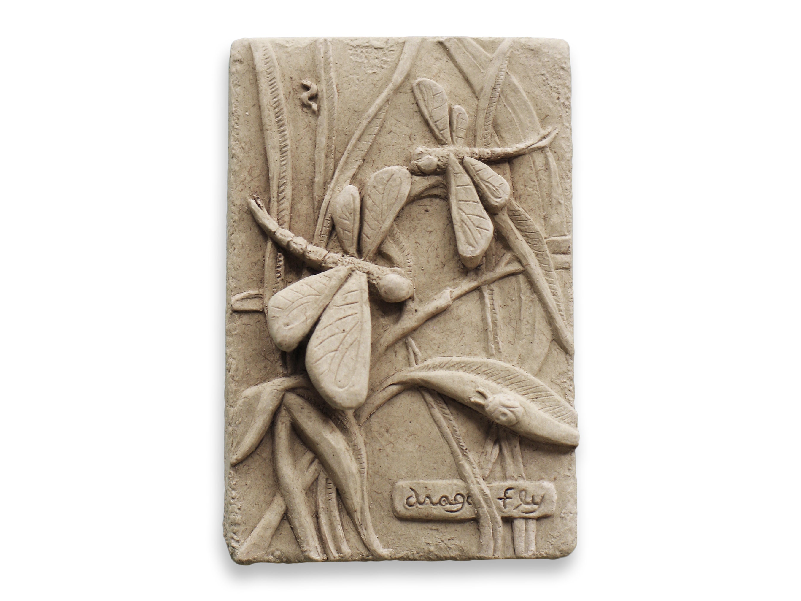 Dragonfly Plaque, Stone Sculpture of Dragonflies, Dragonfly Sculpture ...