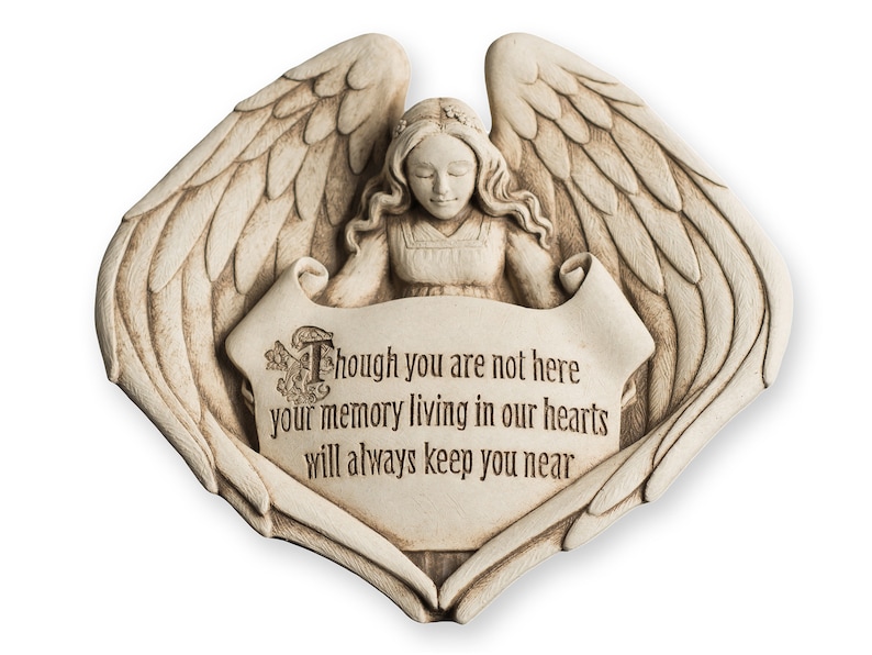 Angel Wings Memorial Plaque Sympathy Angel Garden Stone - Etsy