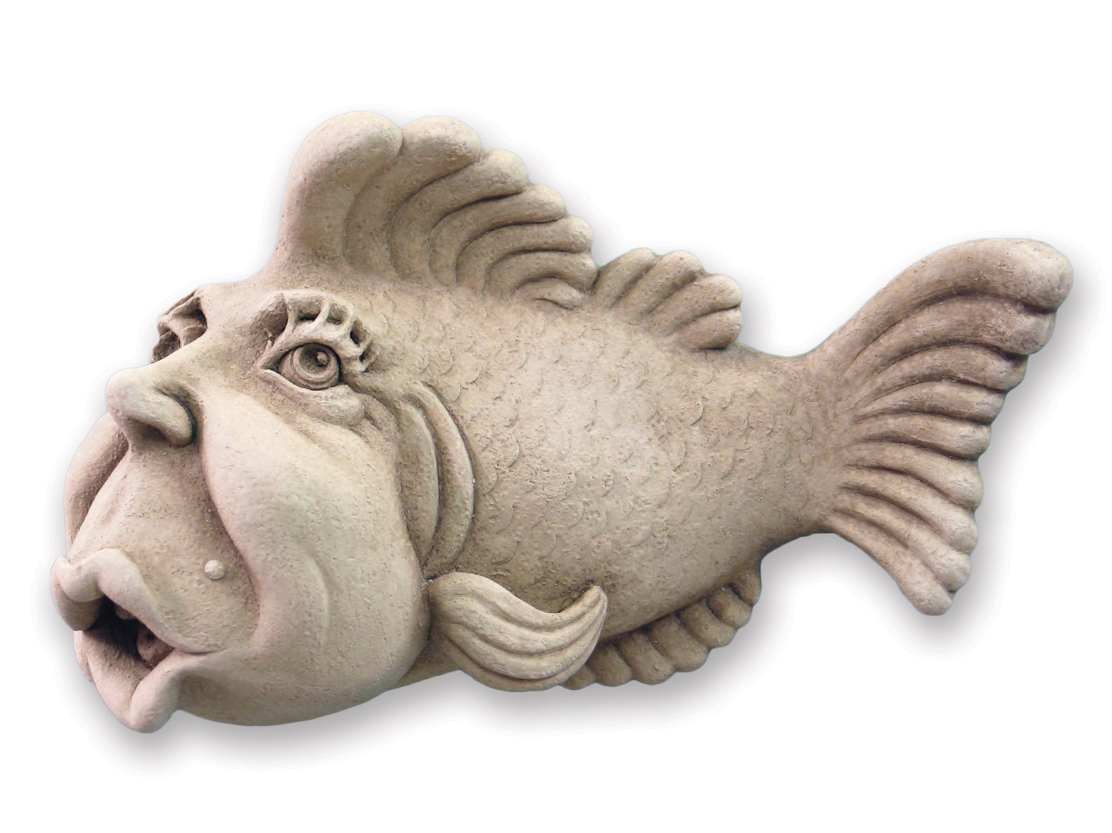 Fish Sculpture Stone Figurine, Beach Decor, Dorothy Fish Art, Fish Tank ...