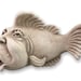 Fish Sculpture Stone Figurine, Beach Decor, Dorothy Fish Art, Fish Tank ...