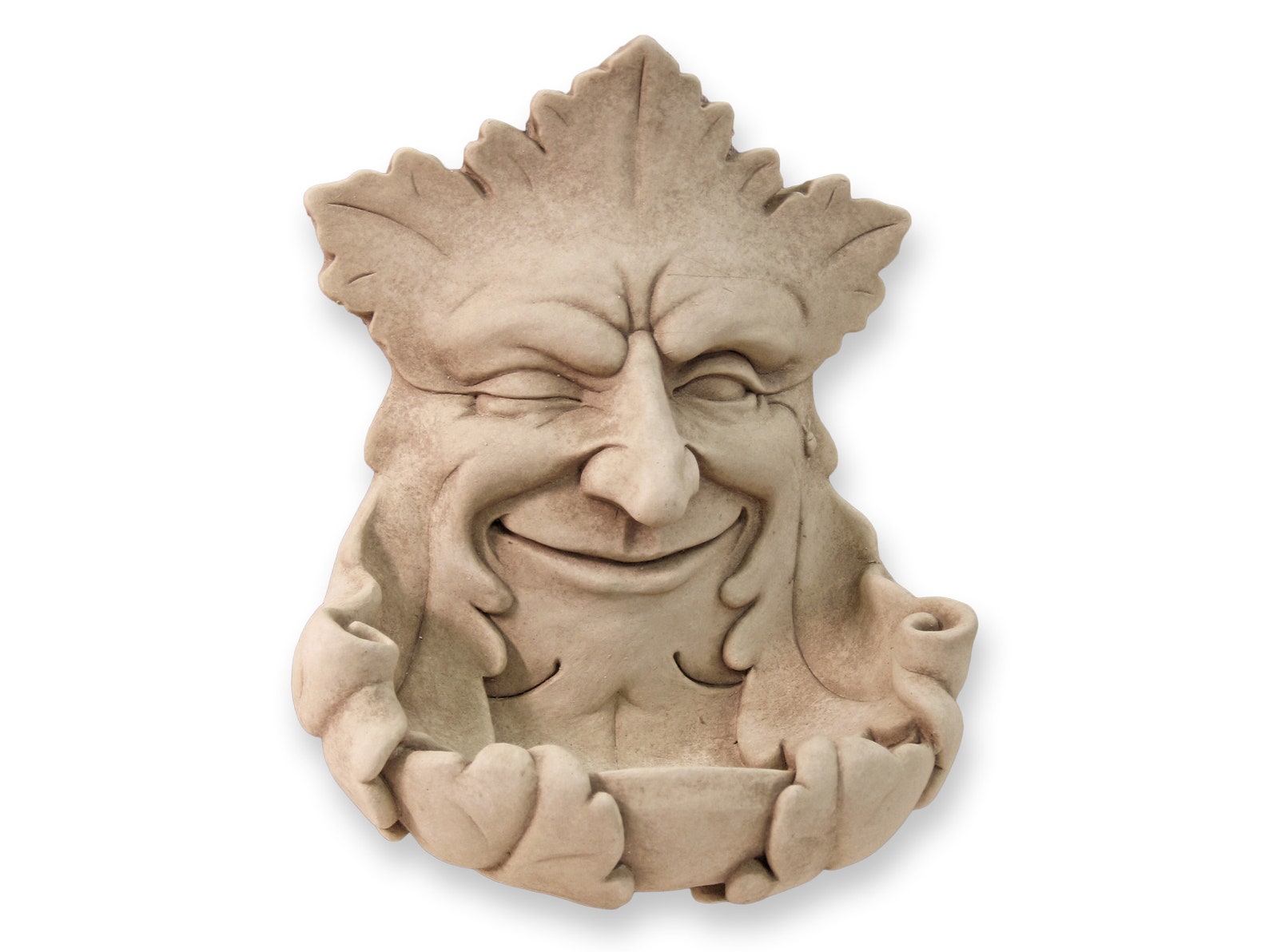 Green Man Birdfeeder Plaque, Green Man Stone Sculpture, Green Man Home ...