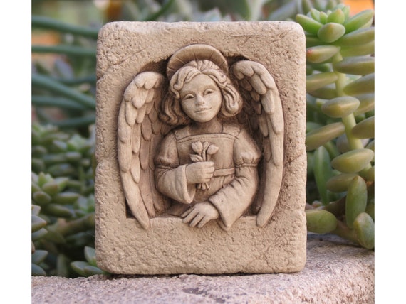 Angel Wings Stone Sculpture for Home & Garden Tiny Angel - Etsy