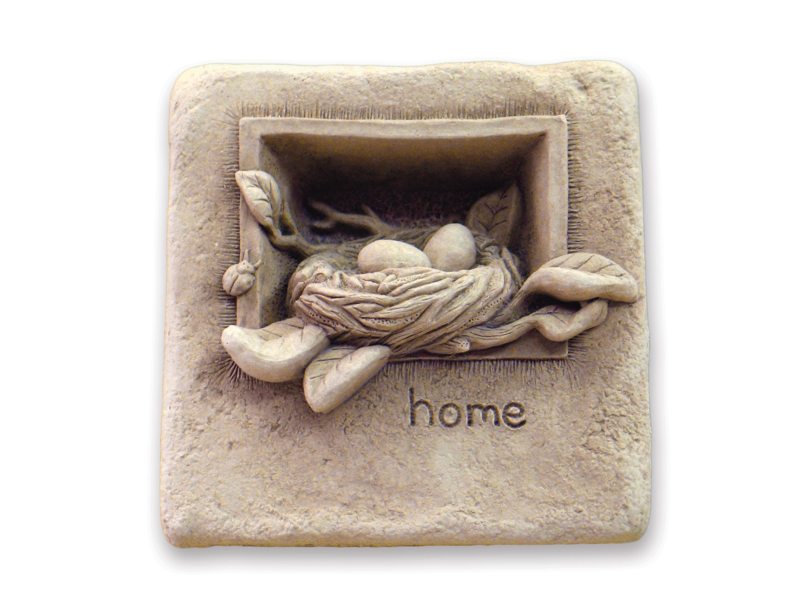Bird's Nest Sculpture, Nesting Stone Housewarming Gift on Mantle, Cozy ...