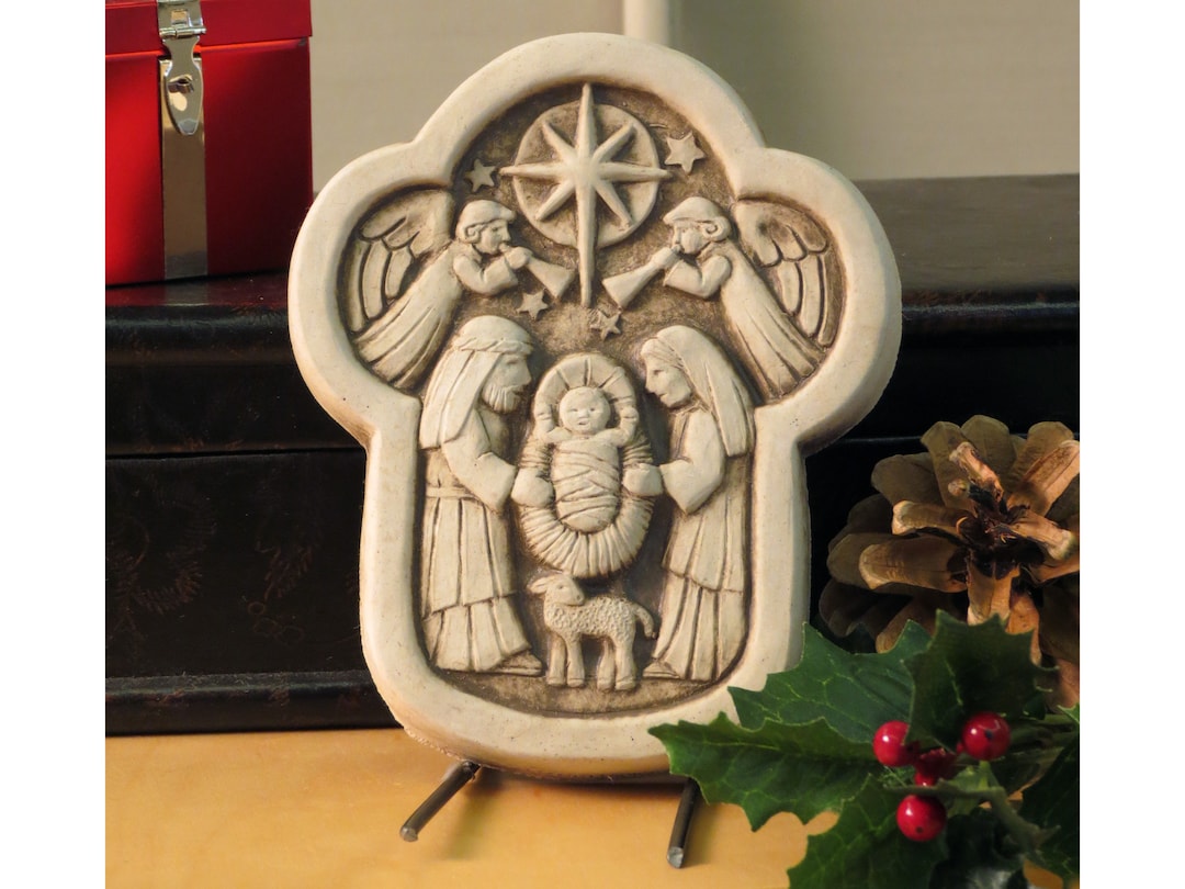 Christmas Nativity Stone for Home & Garden, Nativity Scene With the ...
