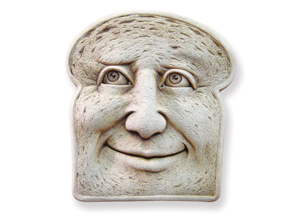 Toast Face, Toast Art With Friendly Face, Toast Sculpture, Toast Plaque ...