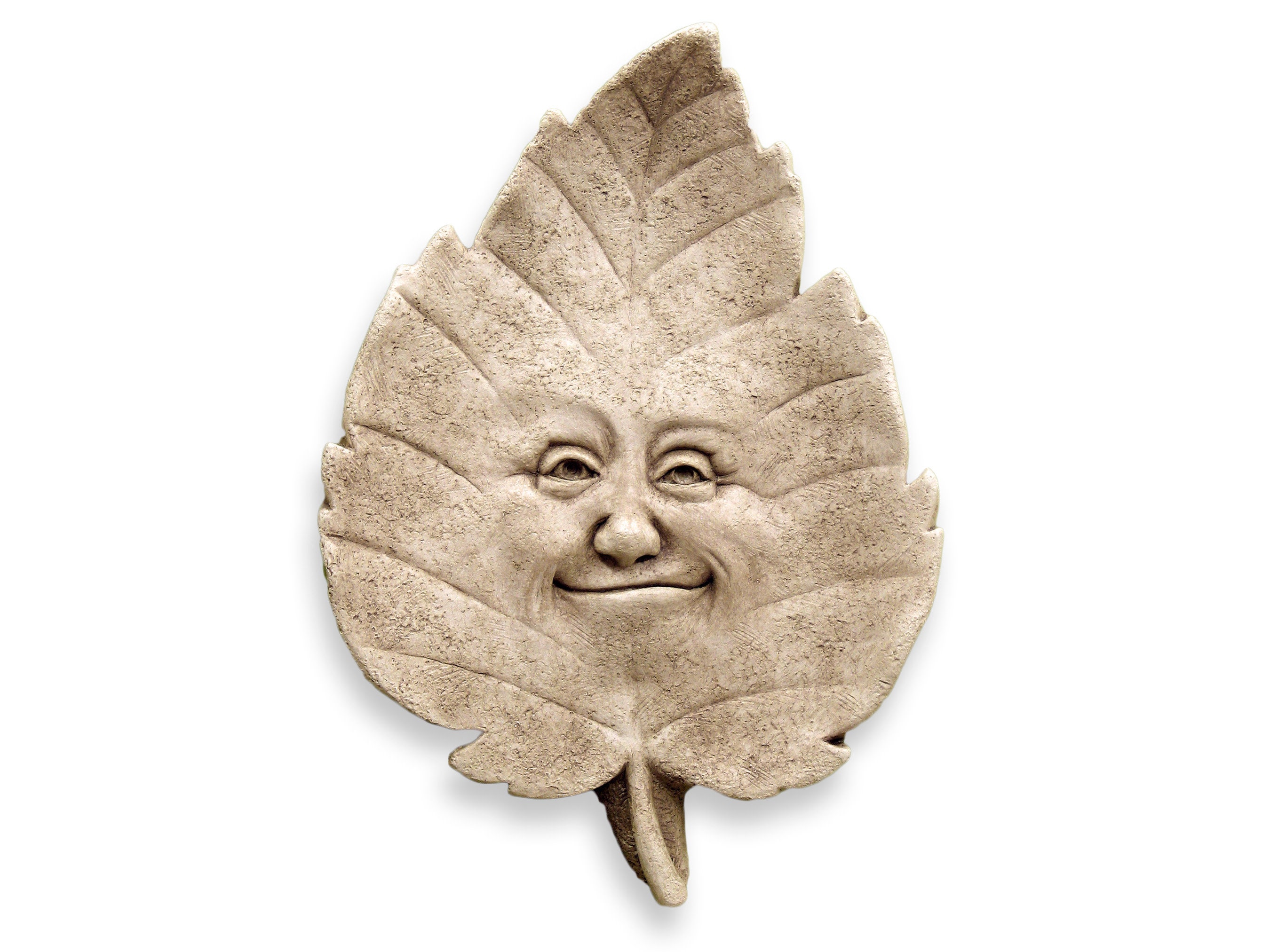 Smiling Leaf Face Sculpture Whimsical Leaf Face Plaque - Etsy