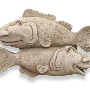 Fish Sculpture, Beach Art, Coastal Art, Nature Lover Fish Art, Lake ...