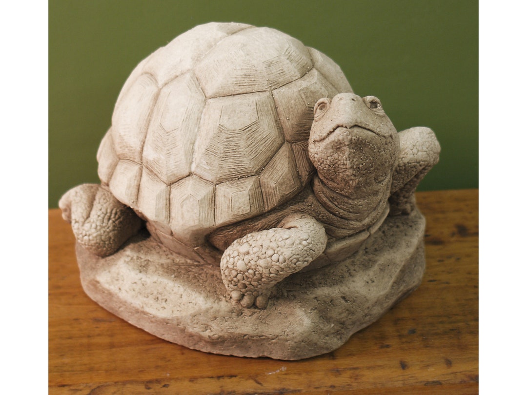 Turtle Stone Sculpture, Turtle Gift, Turtle Art, Turtle Decor Garden ...