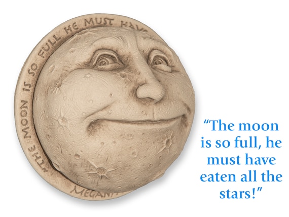 Stone Moon Sculpture for Home and Garden Moon Decor Stone - Etsy