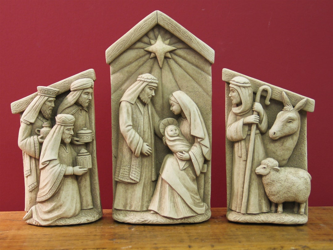 Holy Family Nativity Set, Holy Family Nativity Stone Sculpture for Home ...