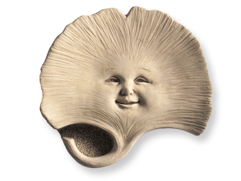 Smiling Leaf Face Art Whimsical Leaf Face Plaque Garden - Etsy