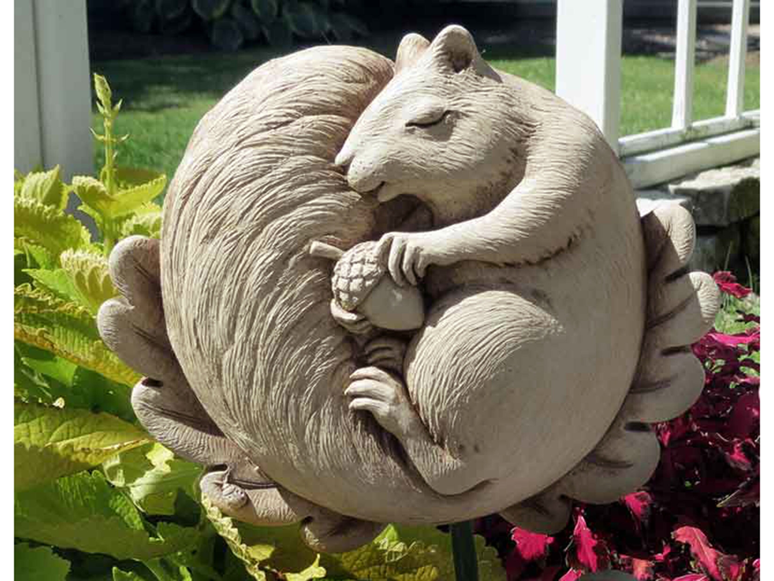 Napping Squirrel Plaque for Home & Garden, Squirrel Stone Sculpture ...