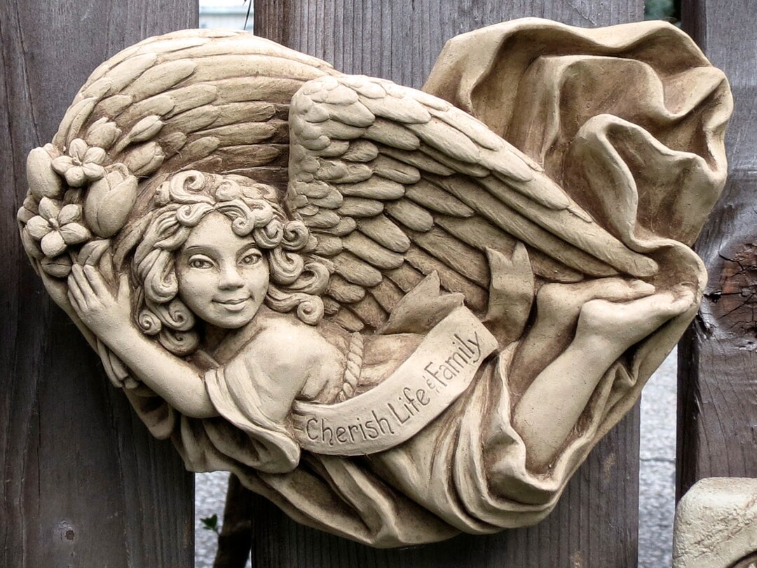 Angel in Flight Stone Sculpture for Home & Garden, Angel Sculpture ...