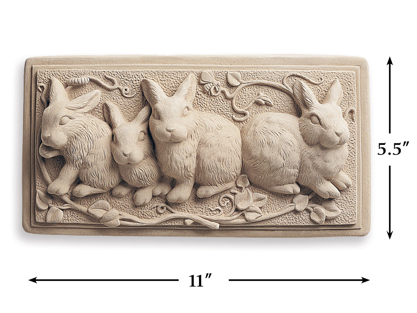 Handmade Stone Rabbit Plaque: Garden Wall Decor - Etsy