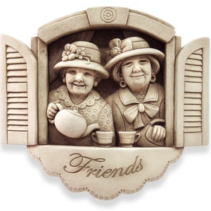 Friends Plaque for Home and Garden, Friends Wall Decor Stone Scupture ...