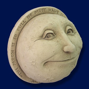 Stone Moon Sculpture for Home and Garden Moon Decor Stone - Etsy