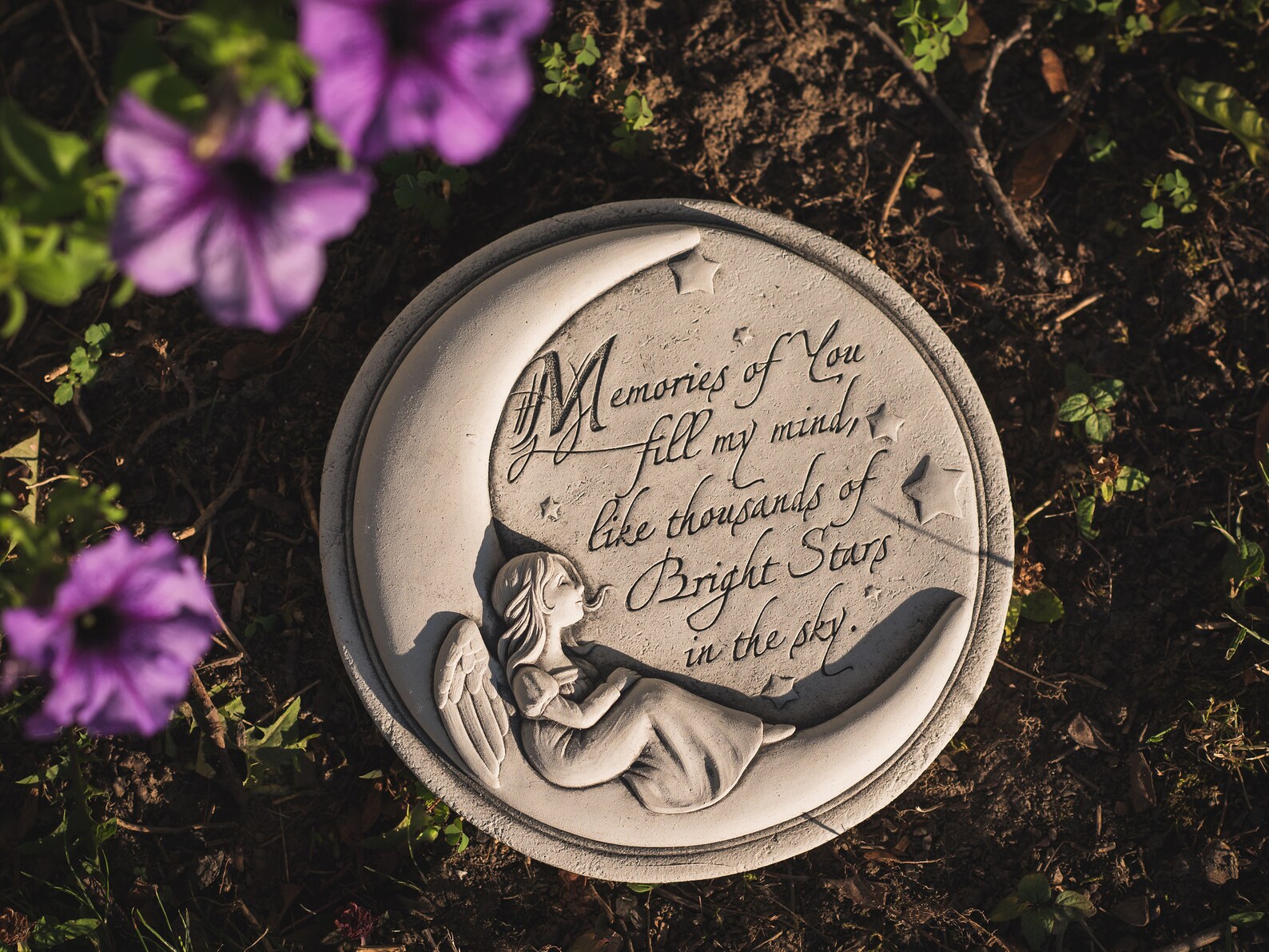 Angel Memorial Plaque Sympathy Angel Stone Memorial Gift for - Etsy