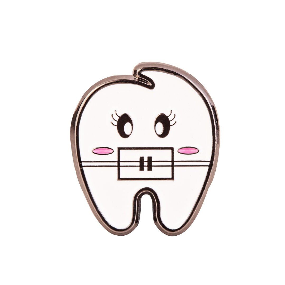 Tooth Enamel Pin, Orthodontic Tooth Pin, Gift for Dental Nurse ...