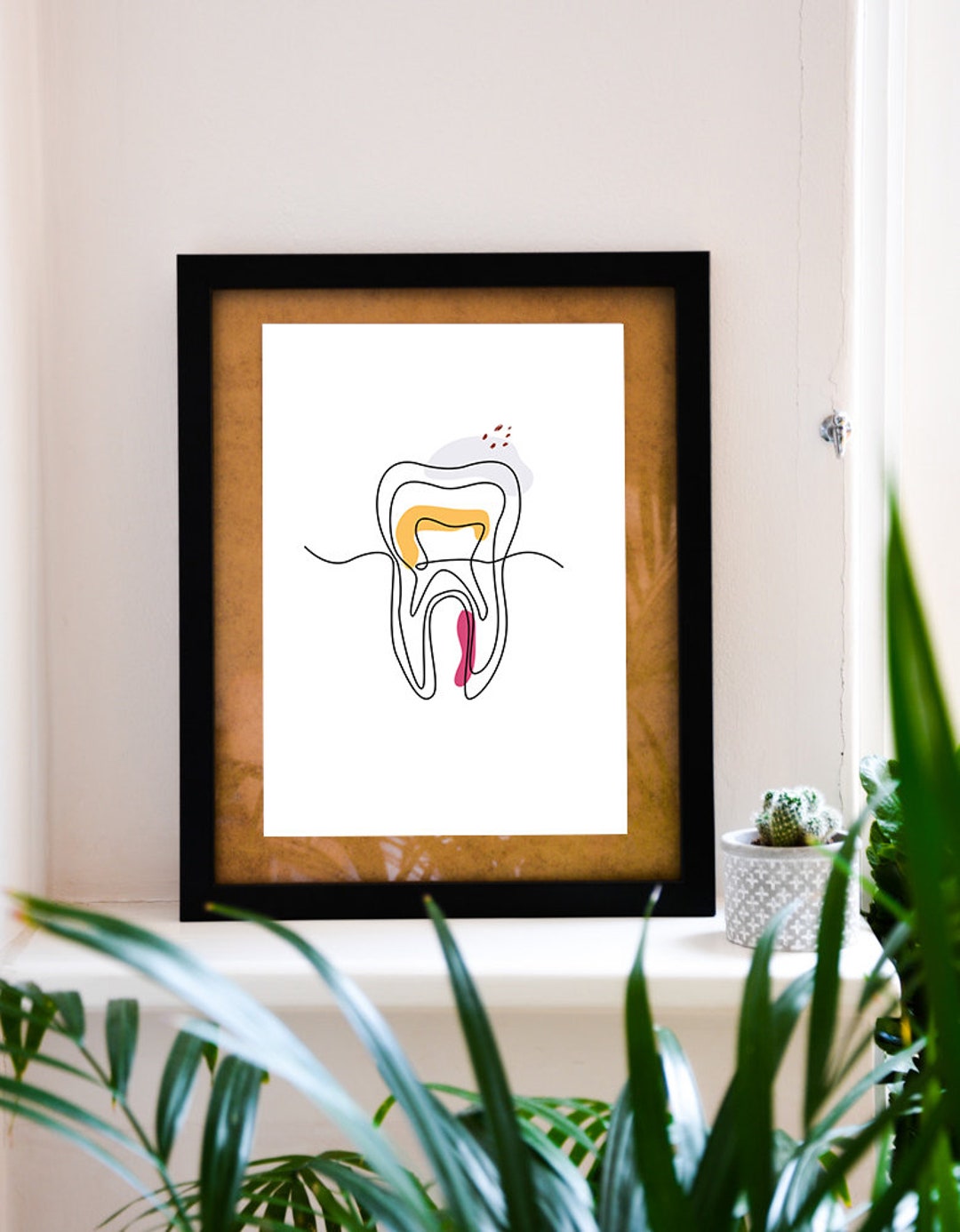 Tooth Line Art, Modern Minimal, Wall Art, Anatomy Art, PRINTABLE ...
