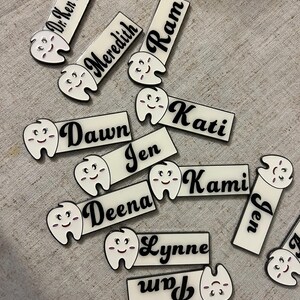 Personalized Dental Name Tag: Magnetic Nurse/dentist Badge (6x2cm) - Etsy
