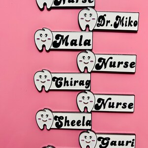 Dental Name Tag, Dental Badge, Gift for Dentist, Dental Nurse, Dental ...