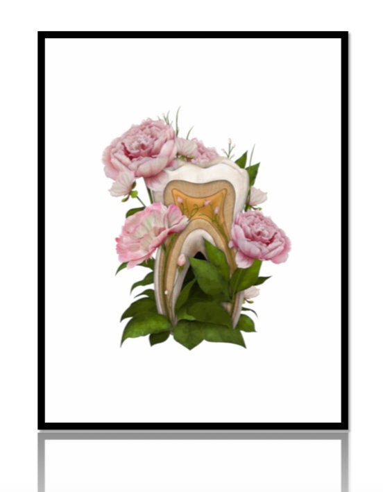Floral Anatomy Art Tooth Anatomy Art Wall Art PRINTABLE | Etsy