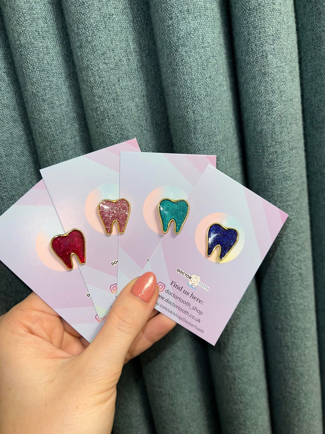 Tooth Enamel Pins, Dentist Gift, Glitter Enamel Pin, Tooth Pin, Dental ...