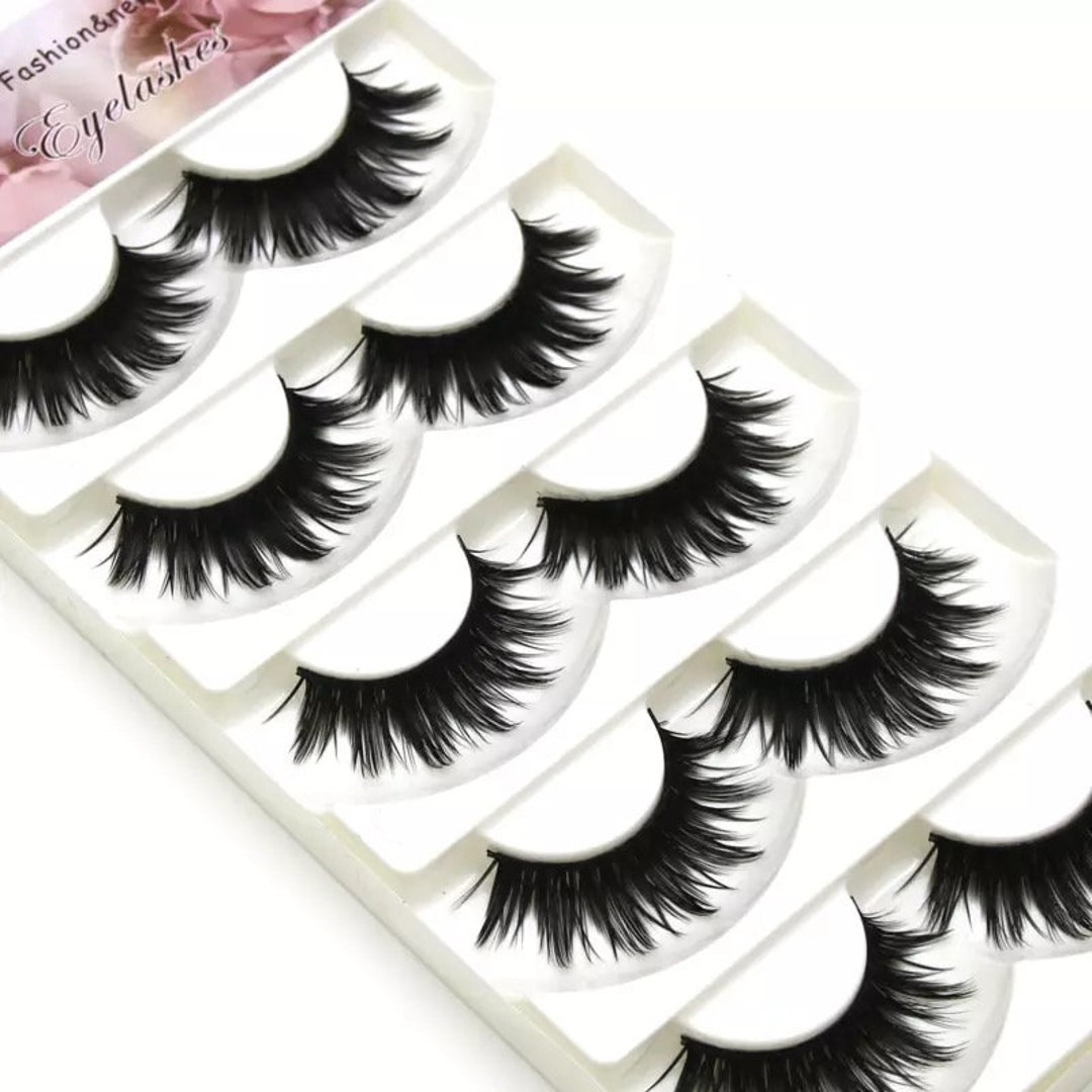 5 Pair Synthetic Lashes - Etsy