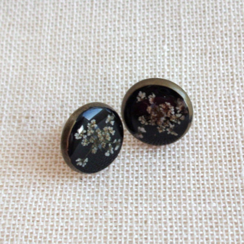 Resin Stud Earrings - Etsy