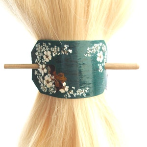 Leather Stick Barrettes, Leather Hair Barrettes, Stick Barrette, Hair ...