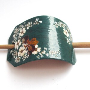 Leather Stick Barrettes, Leather Hair Barrettes, Stick Barrette, Hair ...