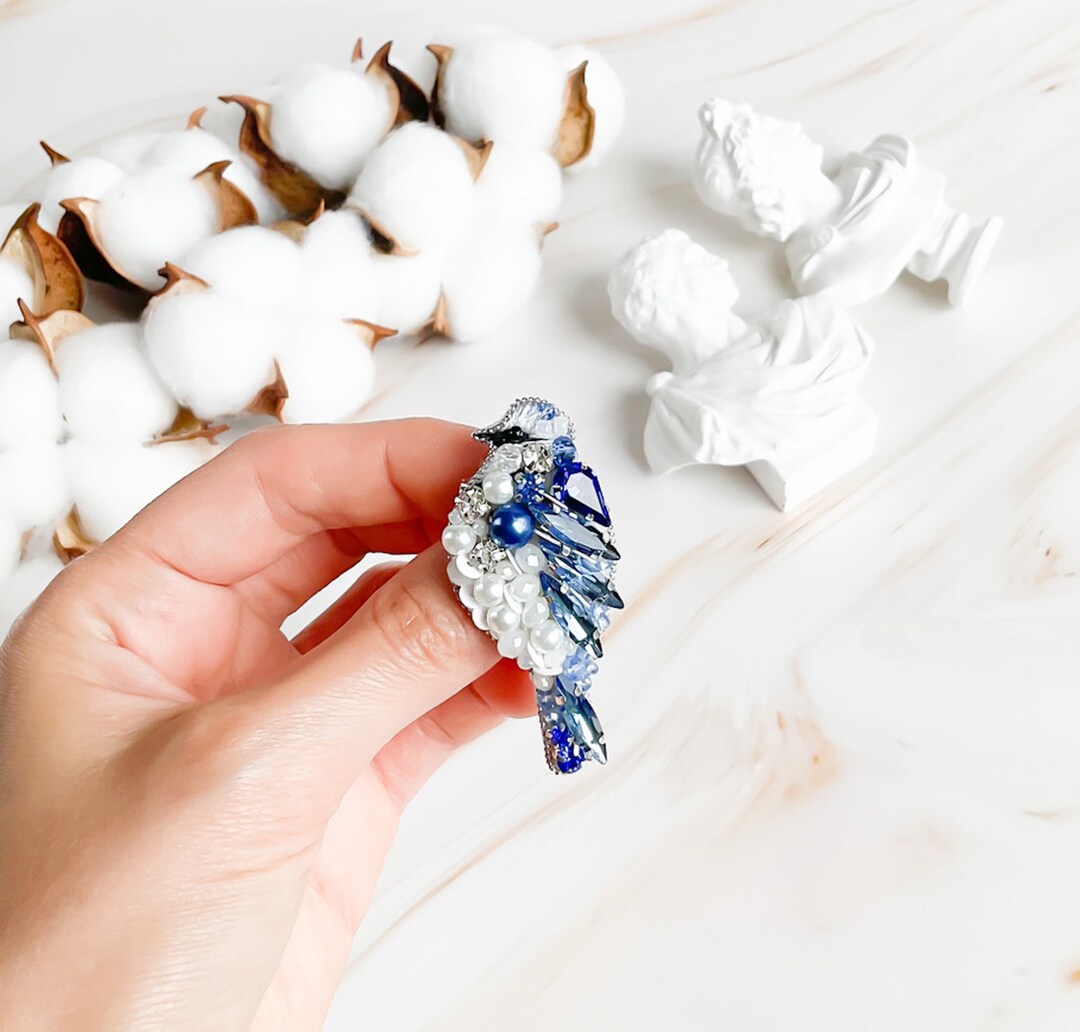 Azure Titmouse Azure Tit Bird Blue Tender Bird Gift for Bird Love Rare ...