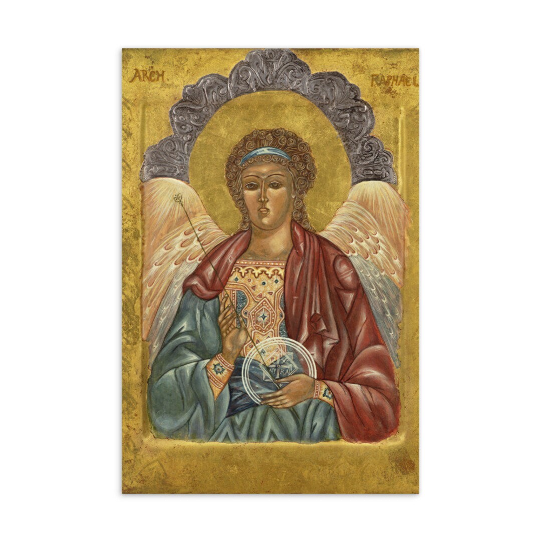 Raphael Archangel Postcard, Guardian Angel Postcard, Religious ...