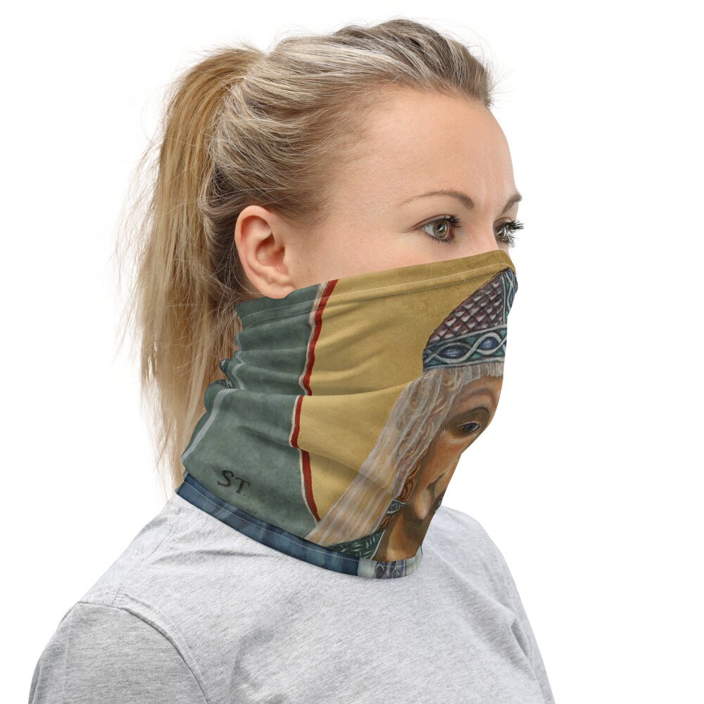 Saint Brigid Face Mask, Patron of Ireland Neck Gaiter, Irish Guardian ...