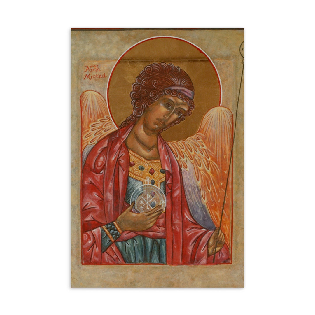 Archangel Michael Postcard, Saint Michael Postcard, St Michael Gift ...