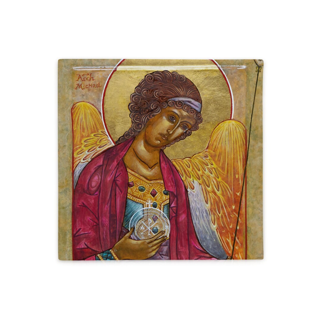 Archangel Michael Throw Pillow Case, Saint Michael Decorative Sofa ...