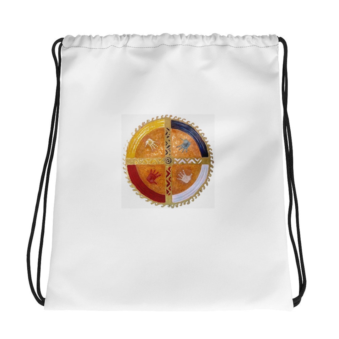 Healing Hands Buddha Drawstring Bag, Buddhism Religious Drawstring ...