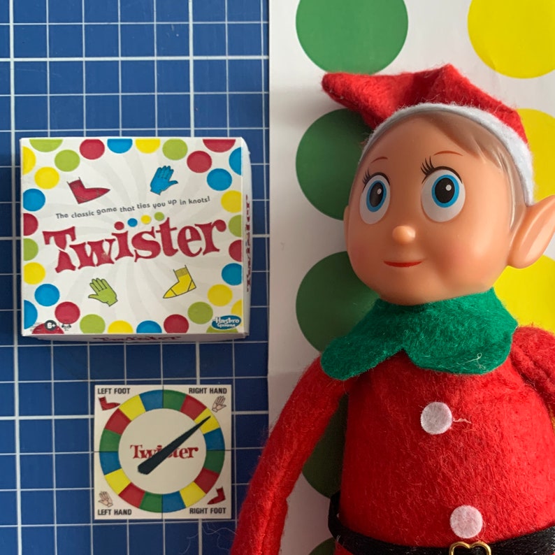 Miniature Twister Full Game Box and Mat for Elf Fun - Etsy