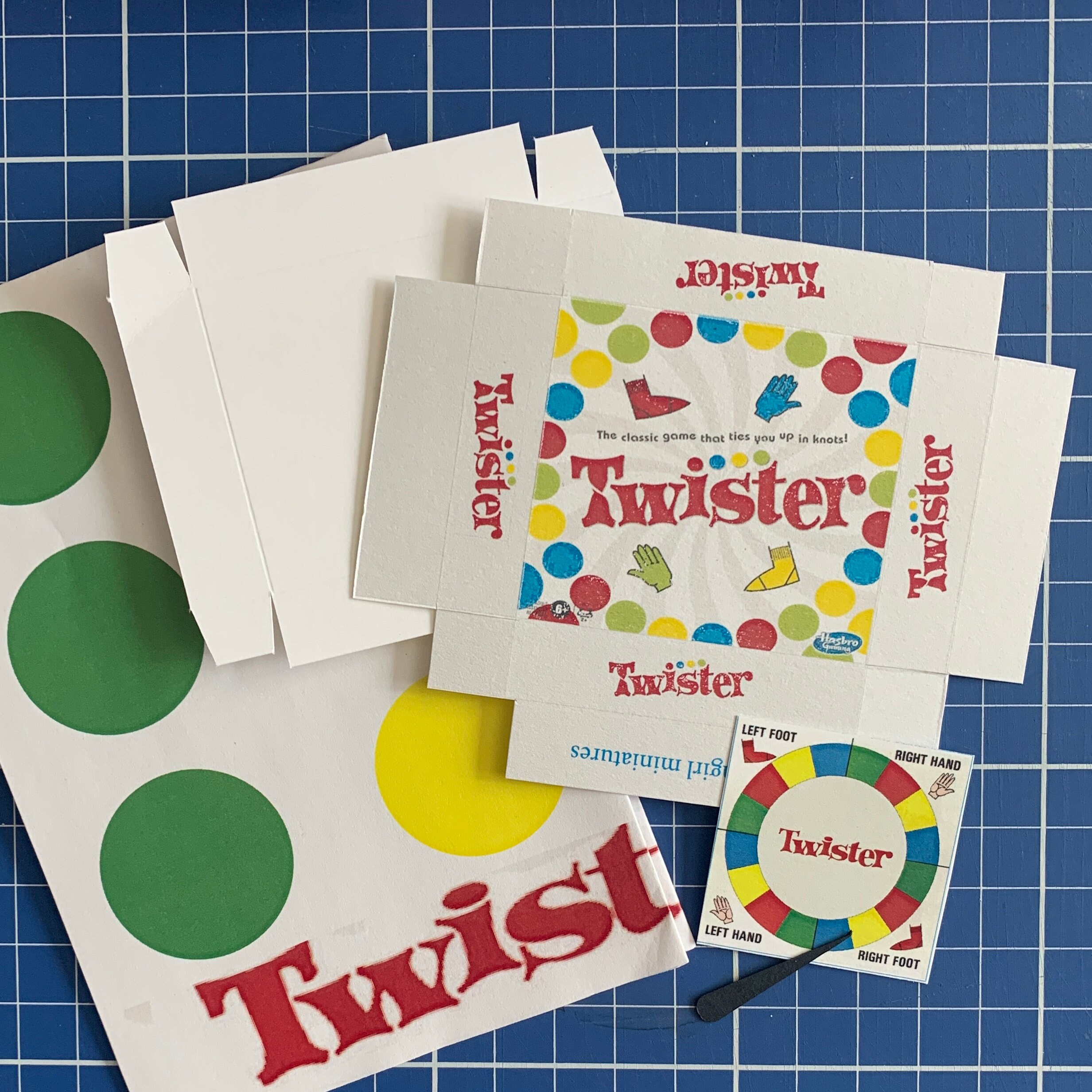 Miniature Twister Full Game Box and Mat for Elf Fun - Etsy